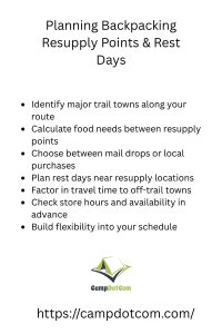 Planning Backpacking Resupply Points & Rest Days | CampDotCom
